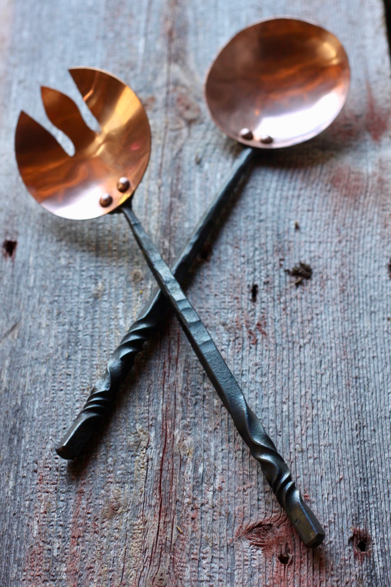 Copper Salad Tongs– Wicks Forge